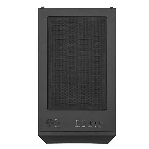 SilverStone Technology FARA H1M Tempered Glass, Black, Mid-Tower Micro-ATX Case with Mini-DTX and Mini-ITX Support, SST-FAH1MB-G