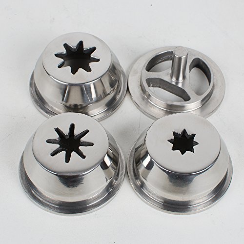 5L Stainless Steel Commercial Manual Spanish Churro Maker Machine, Heavy Duty Churros Machine with 4 Nozzles for Home Restaurants Bakeries Use