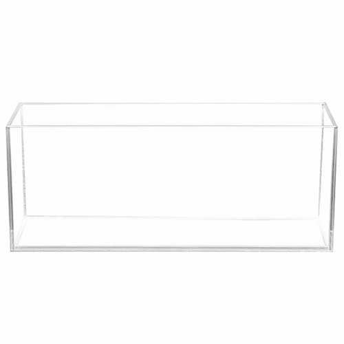 Aquatop High Clarity Low Iron 5mm Thickness Glass Aquarium, 6.5-Gallons – Safe for Freshwater & Saltwater, Desktop Fish Tank, Silicone Glass Aquarium Tank, Slim-Profile Design, HCA-6G