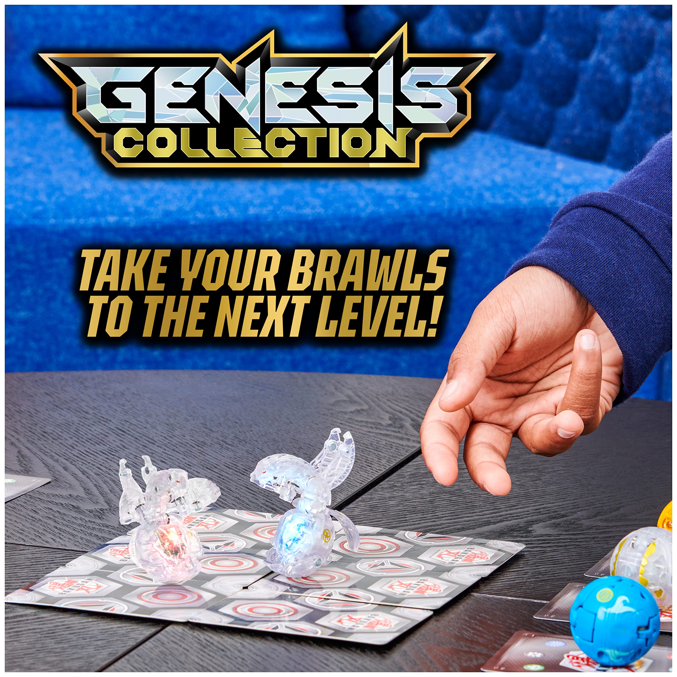 Bakugan Evolutions, Bakugan Genesis Collection Pack, 2 Light Up Bakugan Action Figures, 4 Exclusive Bakugan, 2 Nanogan, 8 Bakugan Cards and 4 BakuCores, Kids Toys for Boys Ages 6 and Up
