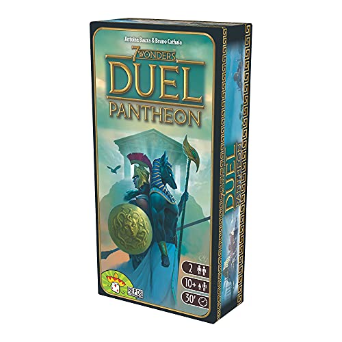 7 Wonders Duel Pantheon Board Game EXPANSION | 2 Player Game | Strategy Board Game | Civilization Board Game for Game Night | Board Game for Couples | Ages 10+ | Made by Repos Production