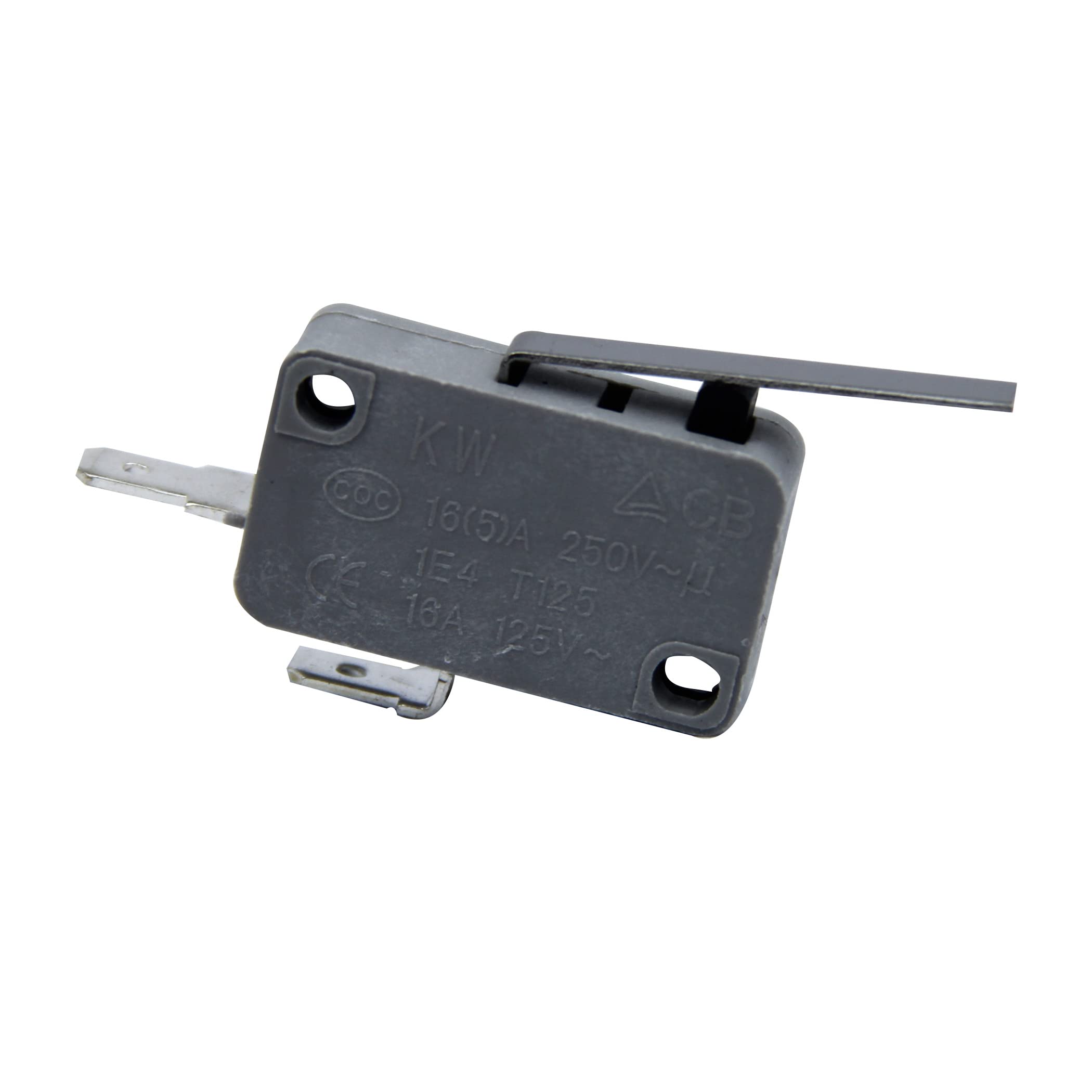 4 Packs SZM-V01-2FA-33 Refrigerator Dispenser Switch Compatible with LG Refrigerator 6600JB3001E PS3529276 PS8259956 WR23X10171 WR23X10224,Terminal Width 3/16'' (Normally Open) -Silver Gray