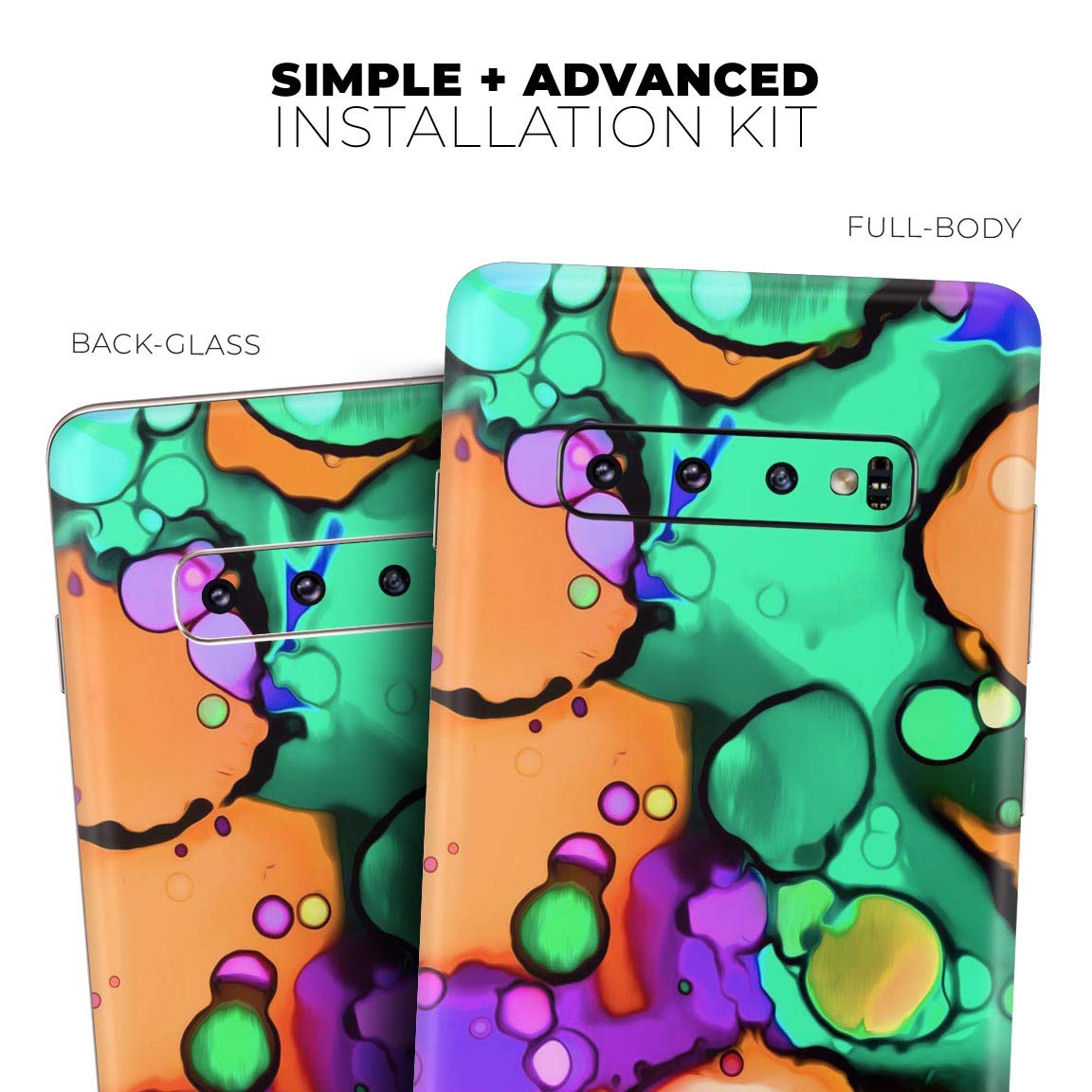 DesignSkinz Blurred Abstract Flow V52 Protective Vinyl Decal Wrap Skin Cover Compatible with The Samsung Galaxy S20 (Screen Trim & Back Glass Skin)