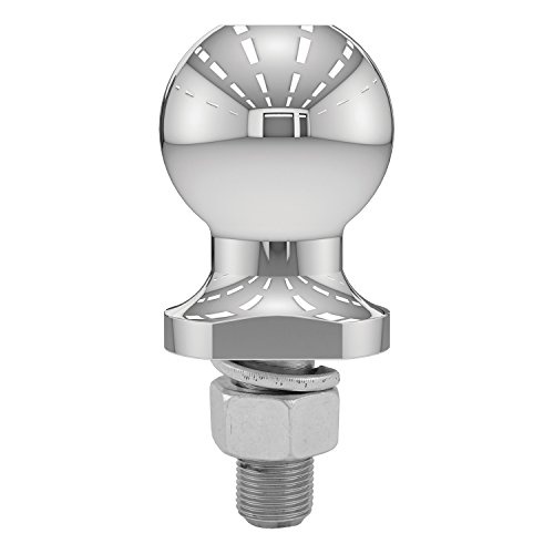 CURT 40098 Chrome ATV, UTV, Lawn Tractor Hitch Ball, 2,000 lbs, 2-Inch Diameter, 5/8 x 1-3/4-Inch Shank