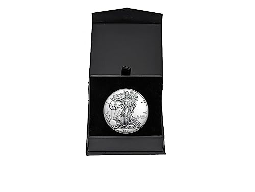 2015 - U.S. Silver Eagle in Plastic Air Tite in Magnet Close Black Gift Box - Gem Brilliant Uncirculated Dollar US Mint Uncirculated