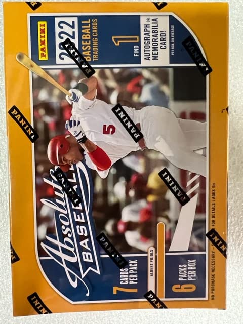 2022 Panini Absolute Baseball Value Blaster Box - 1 Auto or Relic Per Box - 42 Trading Cards