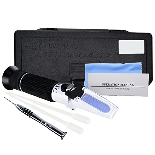 3 in 1 Scale Clinical Refractometer with 10~30°C ATC, Serum Protein 0~12g/dl, Urine Specific Gravity 1.000~1.050, Refractive Index 1.333~1.360 RI for Human Use.