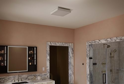 KOHLER Atmo Bathroom Exhaust Fan With Light, Ceiling Vent for Bathroom, 13-7/8" X 13-7/8"