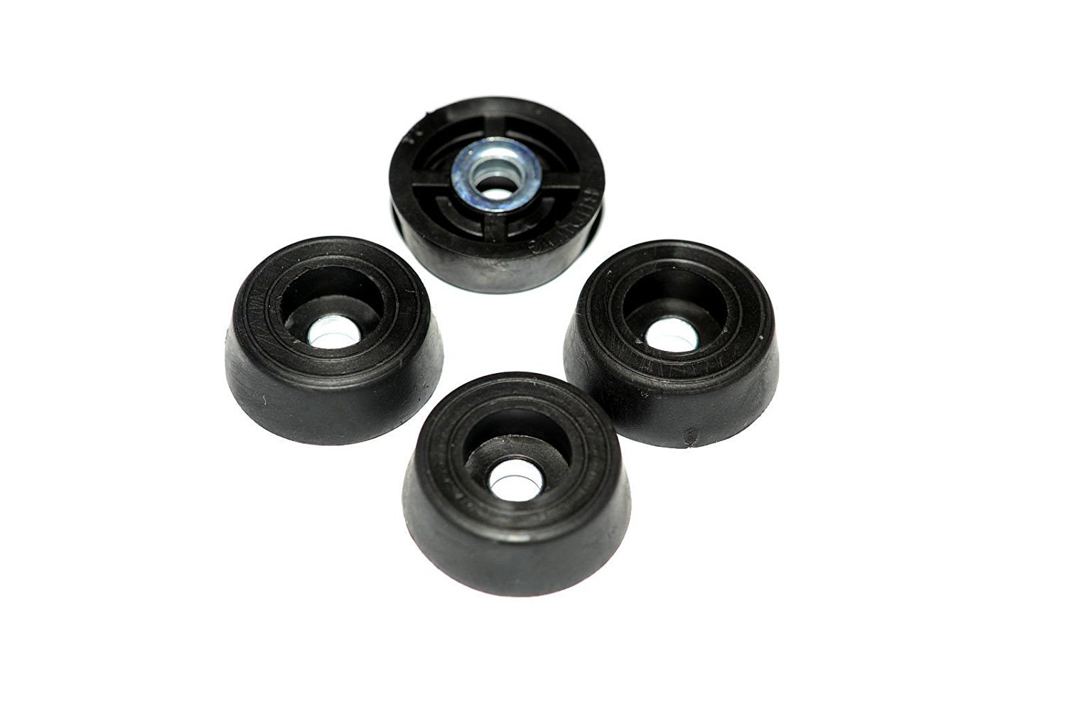 20 Medium Round Rubber Feet -W/Stainless Steel Screws .312 H X .859 D - Made in USA - Great for Cutting Boards, Electronics, Hobby - Food Safe/RoHS Compliant