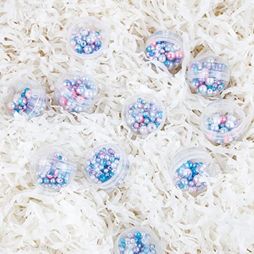 AUEAR, 50 Pack Translucent Small Round Capsules 1.1 Inch Vending Machine Capsules Empty Plastic Gumball Machine Containers for Party Favor Prize