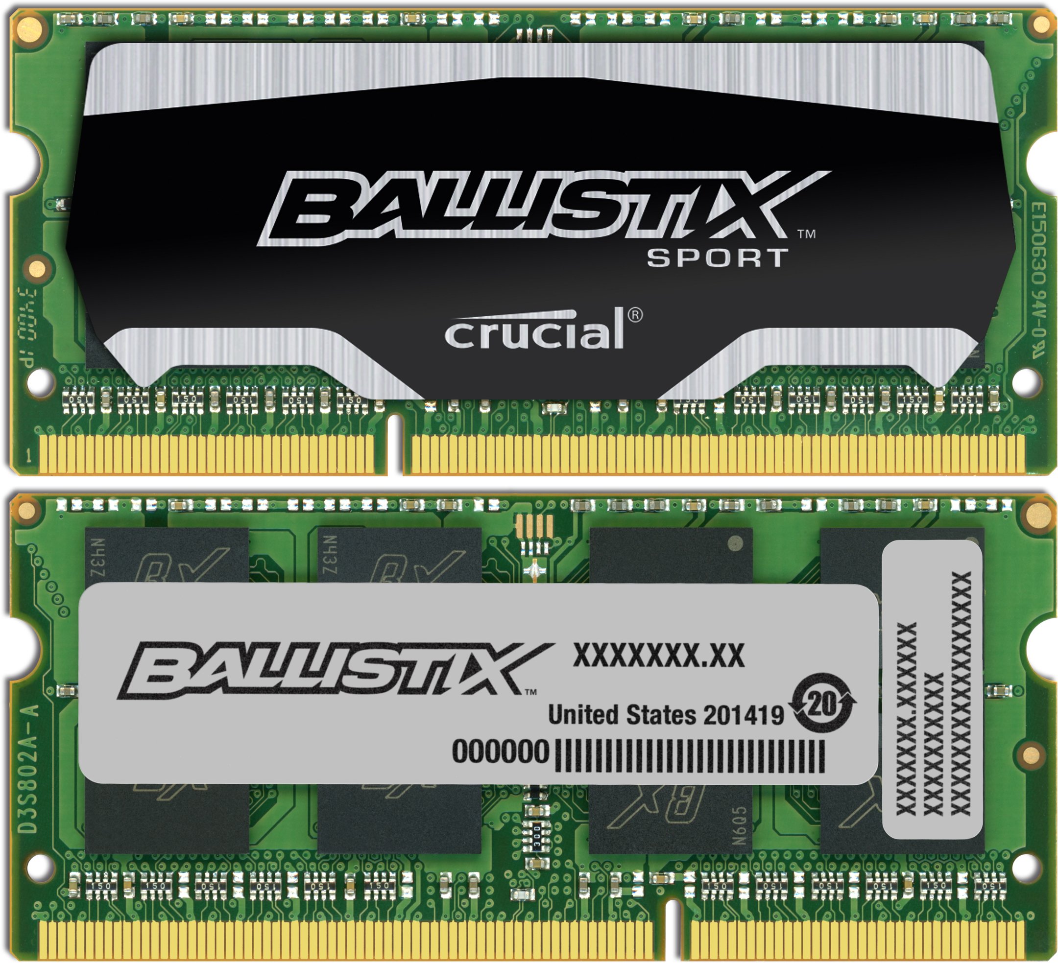 Ballistix Sport 8GB Single DDR3 1866 MT/s (PC3-12800) SODIMM 204-Pin Memory - BLS8G3N18AES4
