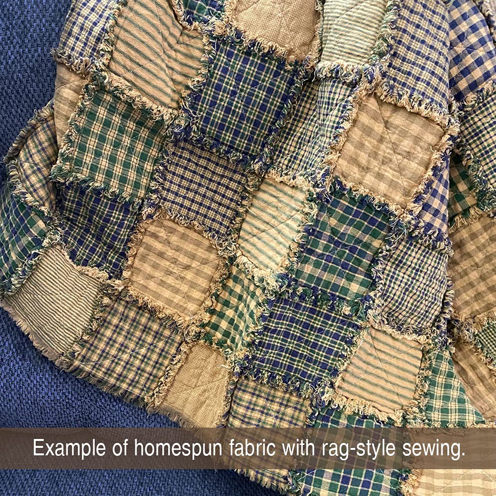 40 Cozy Charm Pack, 6 inch Precut Cotton Homespun Fabric Squares by JCS