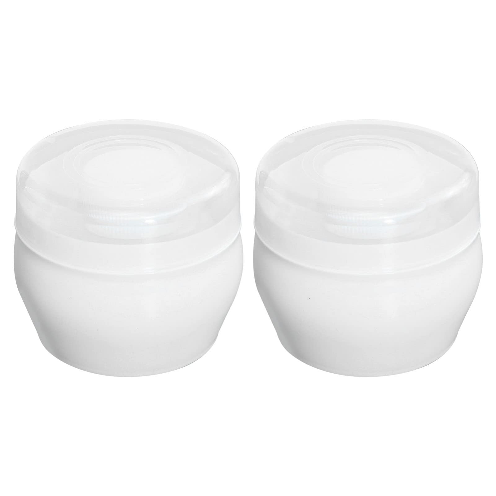 2 Sets Powder Puff Soft Face Body Powder Puff Sponge Box Case Comfortable After Shower Powder Puff Cosmetic Container for Newborn Use White