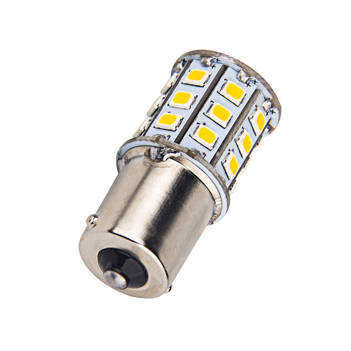 1voi Super Bright BA15S 1156 1141 1003 LED Light Bulbs for RV Interior Camper Trailer Turn Signal Backup Reverse,2700K Warm White,20-Pack