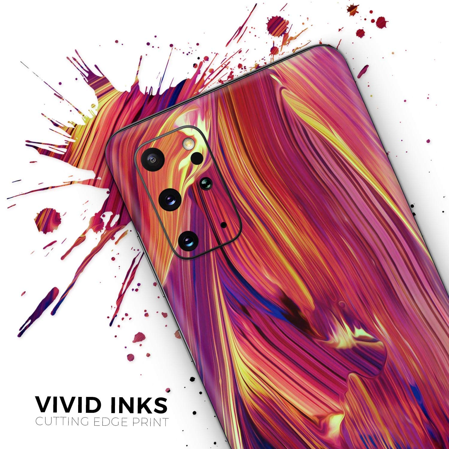 DesignSkinz Blurred Abstract Flow V17 Protective Vinyl Decal Wrap Skin Cover Compatible with The Samsung Galaxy S20 (Screen Trim & Back Glass Skin)