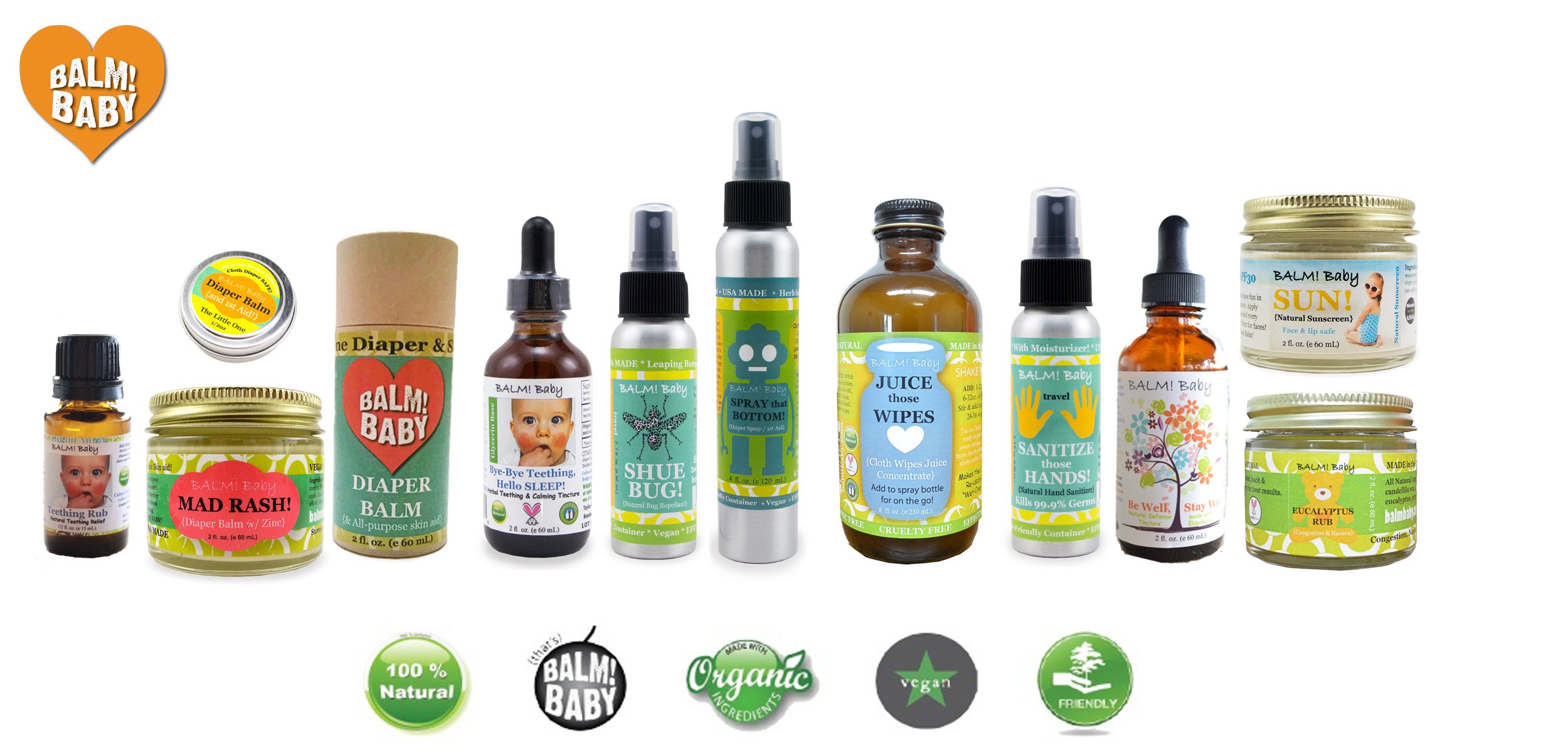 BALM! Baby Herbal Dusting Powder • All Natural • Talc Free (4 Ounce, Lavender)