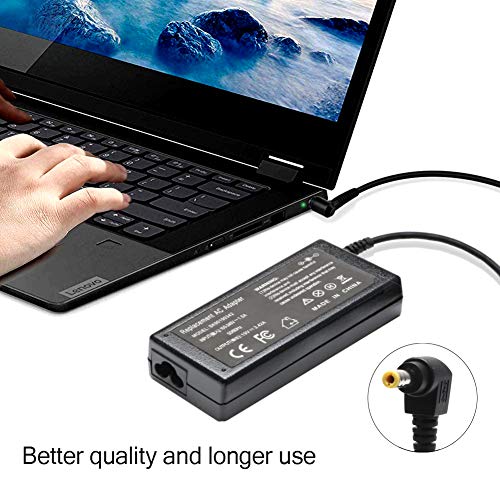 65W Laptop AC Adapter for Acer-Aspire E15 ES1 E1 E5; E1-571 E5-575G E1-510P E1-521 E3-111 E5-511P E5-521 E5-522 E5-551 E5-571 E5-573G ES1-111M ES1-411 ES1-511 ES1-521 ES1-531 E1-572-6870