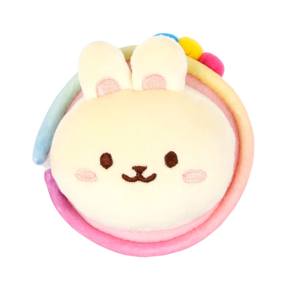 Anirollz 5" Official Dippin' Dots Stuffed Animal Plush Small |Soft, Squishy, Warm, Cute, Comfort, Safe| Pillow with Puppy Kitty Bunny Fox Chicken - Birthday Deco Graduation Gift - Bunny