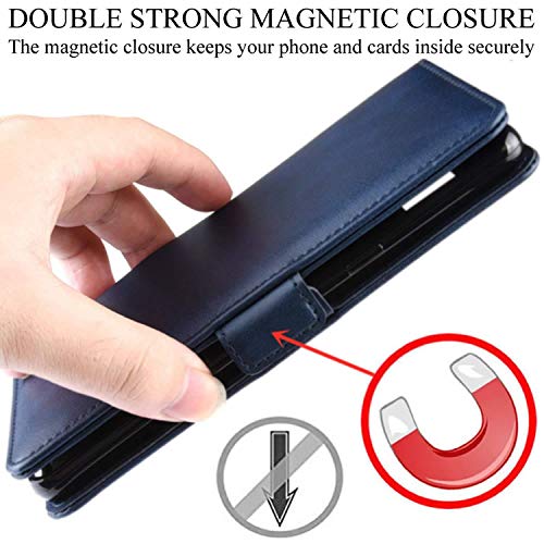 HualuBro Xiaomi Redmi 9C Case, Premium PU Leather Full Body Shockproof Wallet Flip Case Cover with Card Slot Holder and Magnetic Closure for Xiaomi Redmi 9C Phone Case - Brown