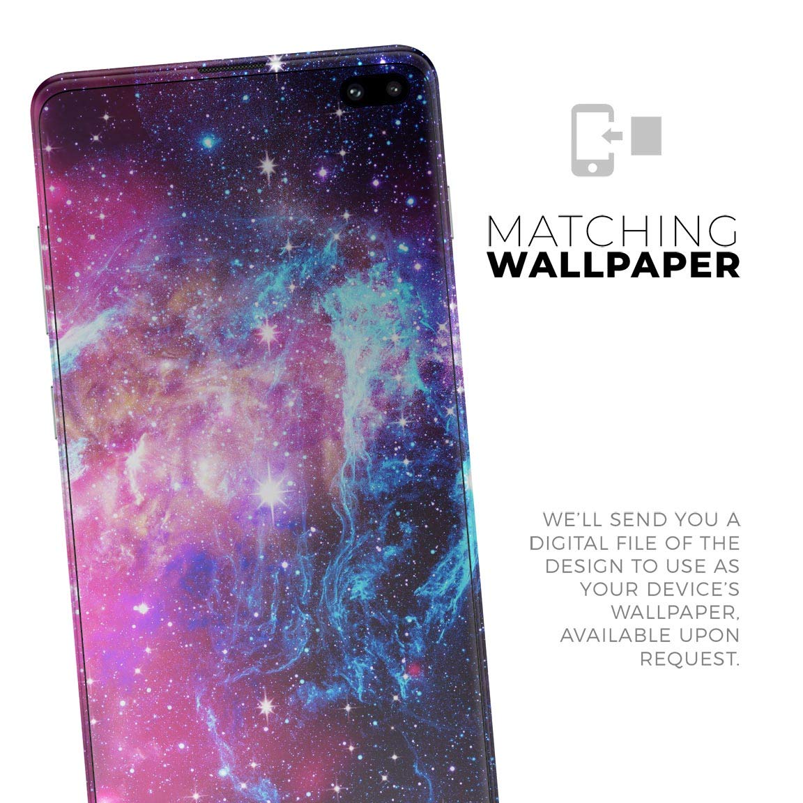 DesignSkinz Bright Trippy Space Protective Vinyl Decal Wrap Skin Cover Compatible with The Samsung Galaxy S20 (Screen Trim & Back Glass Skin)