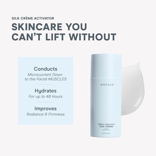 NuFACE Silk Creme Activator - Brightening & Firming Conductive Serum for Microcurrent - Powered by IonPlex, 8-Phyto Actives & Hyaluronic Acid to Enhance Microcurrent Facial Device Results (1.69 oz)