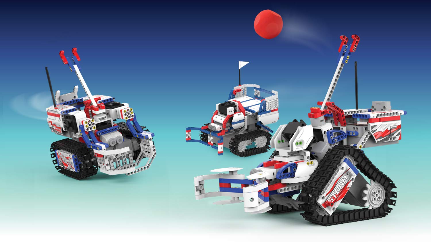 UBTECH JIMU Robot Competitive Series: Champbot Kit/ App-Enabled Building & Coding STEM Robot Kit (522 Pcs) from Robotics , Blue