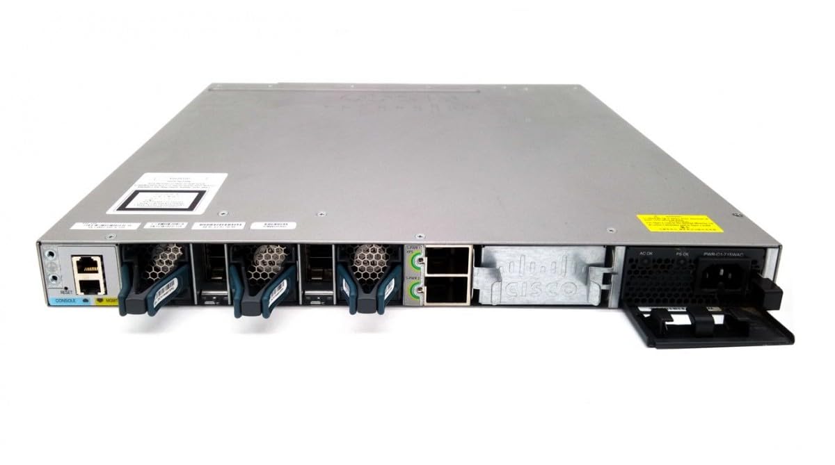 Cisco WS-C3850-24P-S 24 Port PoE Gigabit IP Base Switch (Renewed)