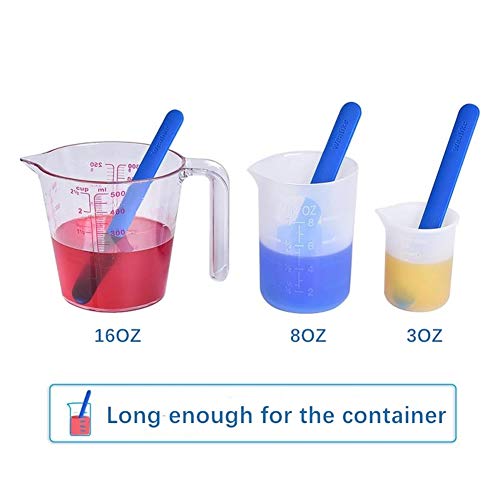 Silicone Measuring Cups for Epoxy Resin,1PCS 8oz Graduated Silicone Cup,4PCS 100ml Mixing Cups,2PCS Silicone Stire Sticks,for Epoxy Molds,Tumbler Making,Acrylic Paint Pouring Accessories