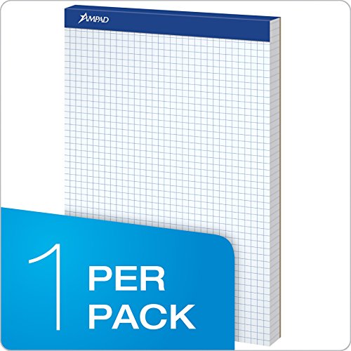 Ampad Evidence Quad Dual-Pad, Quadrille Rule, Letter Size (8.5 x 11.75), White, 100 Sheets per Pad (20-210)