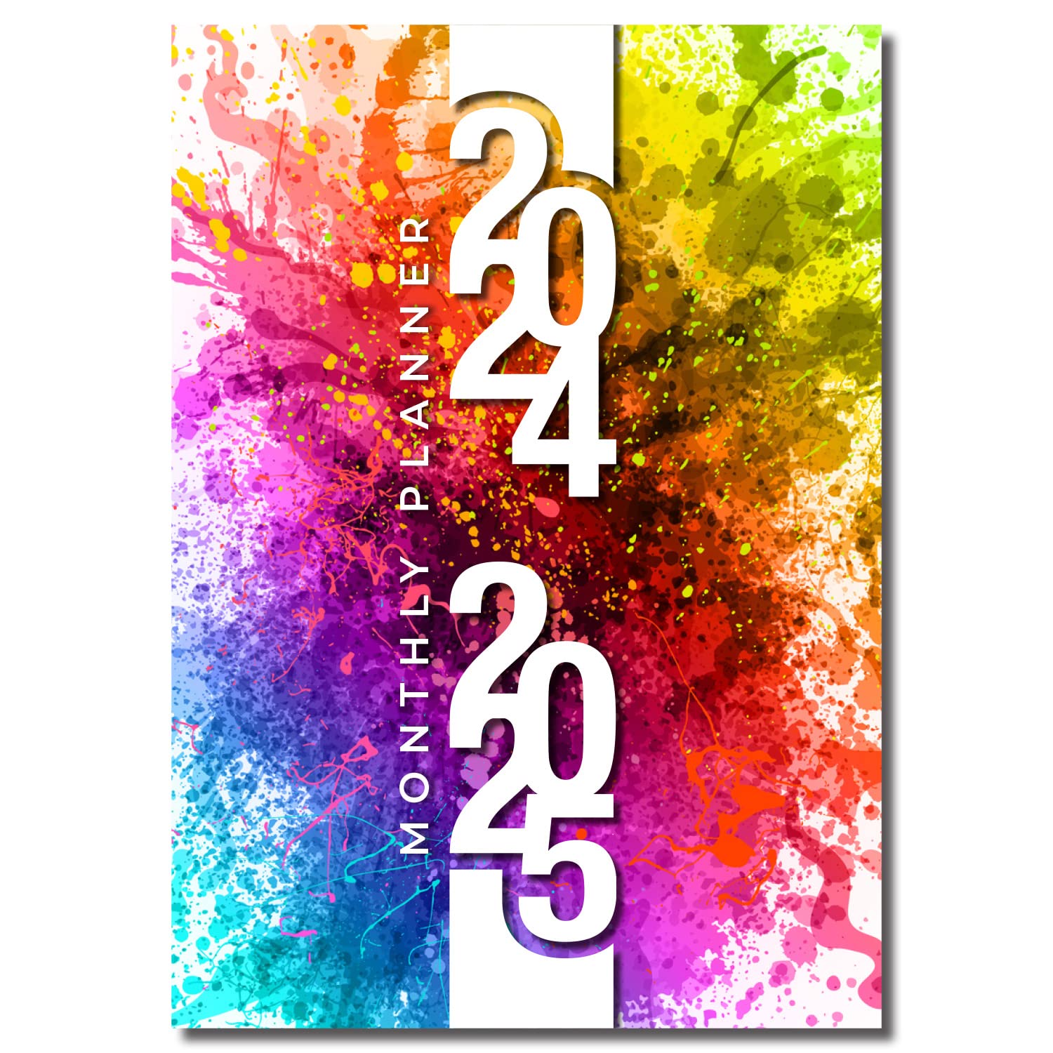 2024-2025 Monthly Planner, Jan-Dec, 7"x10", 100lb Cover, Spiral Bound, 2 Year Calendar Great For Home, Office & School Scheduling