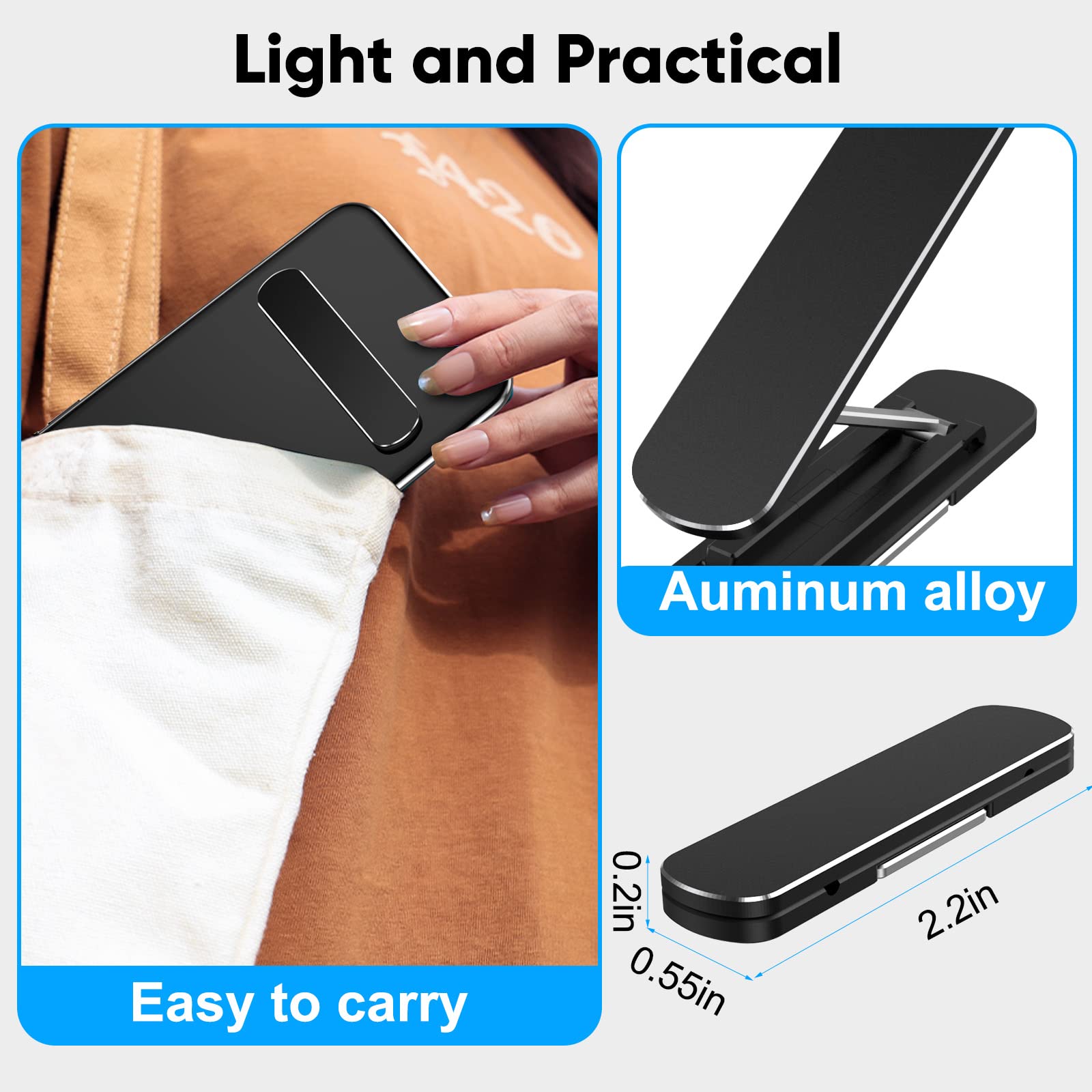 2 Pack Kickstand Stand for Steam Deck/Switch Lite, FYOUNG Mini Adjustable Foldable Universal Kickstand Back Shell Holder Stand for Phone/Tablet/Steam Deck/Switch Lite