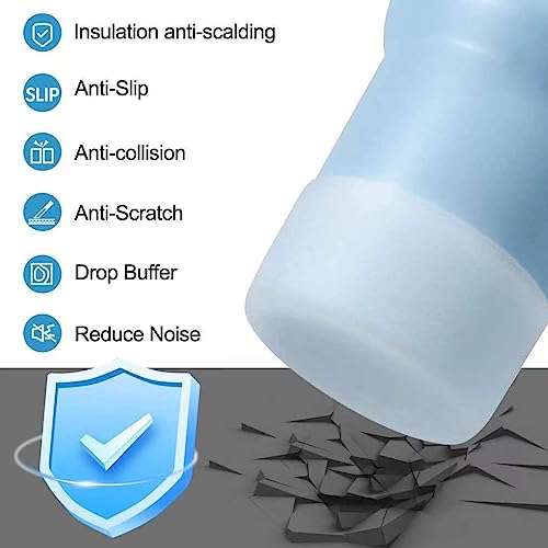 6PCS for Stanley Cup Accessory, FAMOPLAY Spill Stopper for Stanley 40 oz Tumbler with Handle 30 oz including H2.0, 3 Straw Covers, 1 Spill Stopper, 1 Leak Stopper and 1 Cup Boot