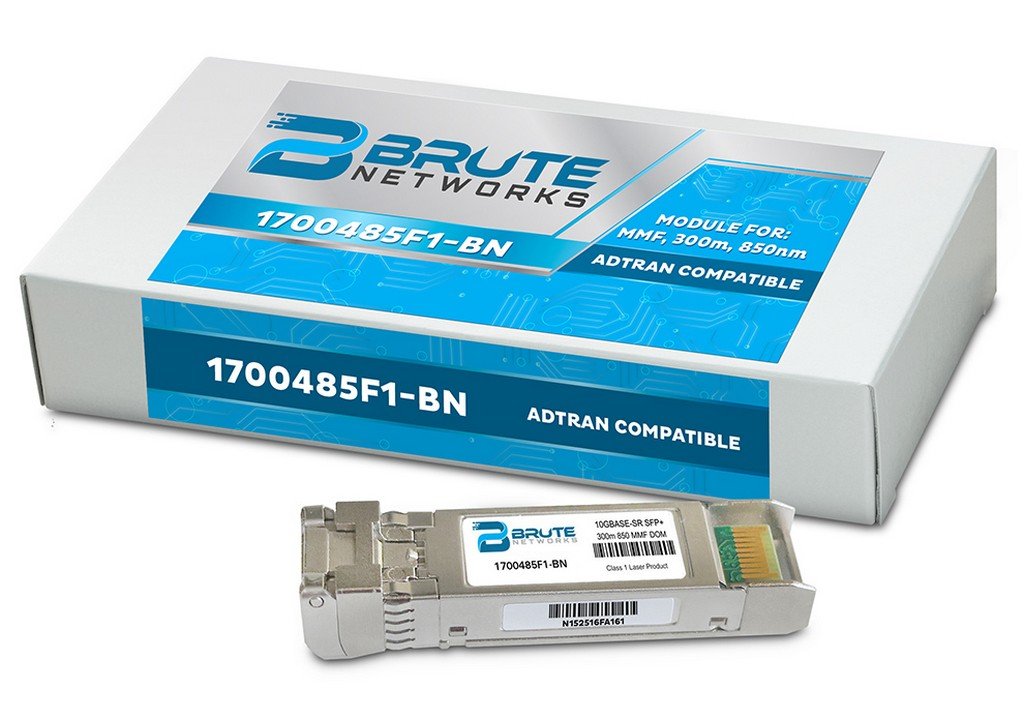 Brute Networks 1700485F1-BN - 10GBASE-SR 300m MMF 850nm SFP+ Transceiver (Compatible with OEM PN# 1700485F1)