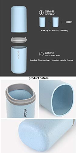IKEAR Travel Toothbrush Cup Toothpaste Container/Case Toothbrush Organizer Toothbrush Toothpaste Holder 2 Gargle Cups Multifunction Portable Storage Cup for Business Trip Travel and Daily Use
