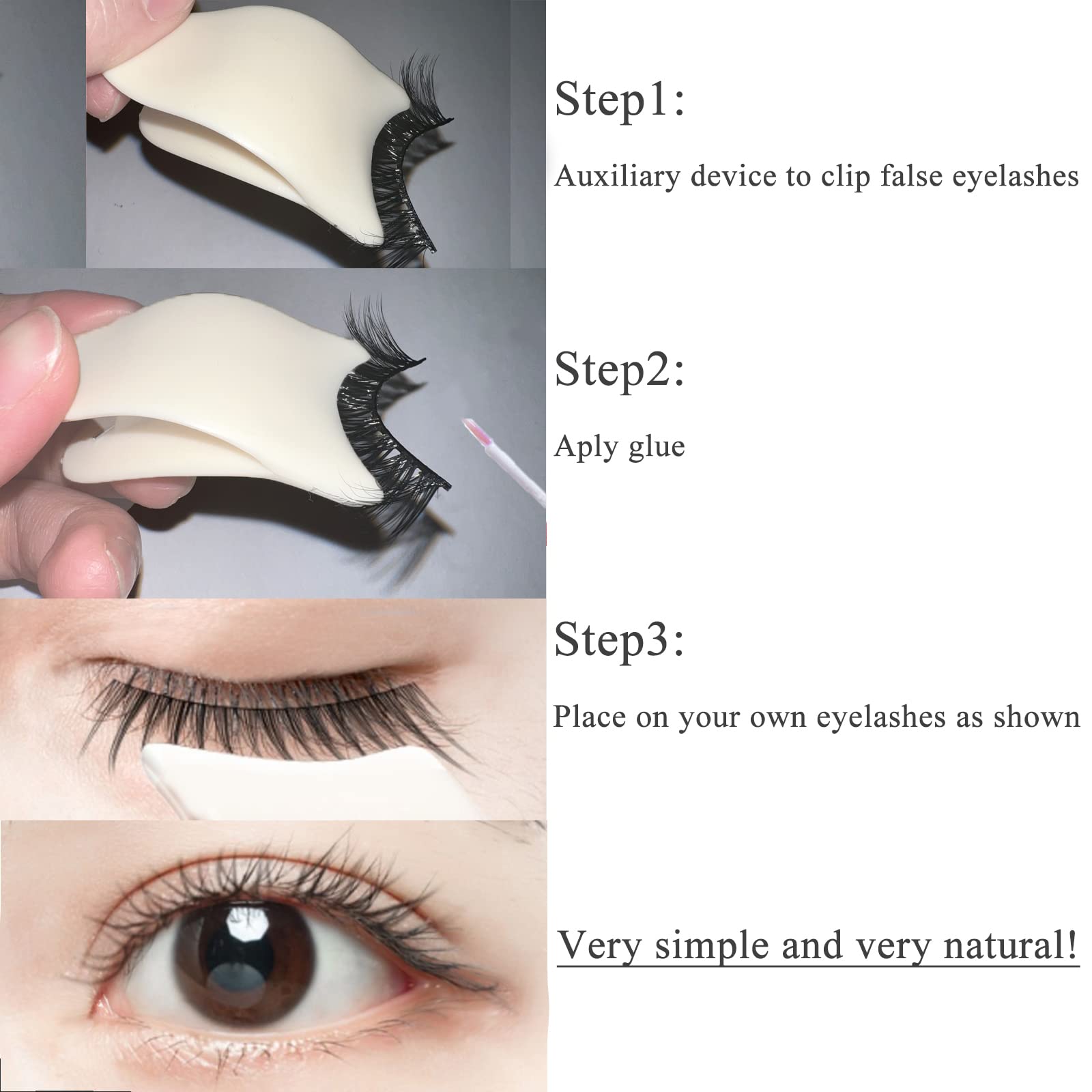 2 PCS - False Eyelashes Applicator Tool Tweezers for Wear Eyelashes, Eyelash Clips Makeup Tools More Convenient to Wear Lashes