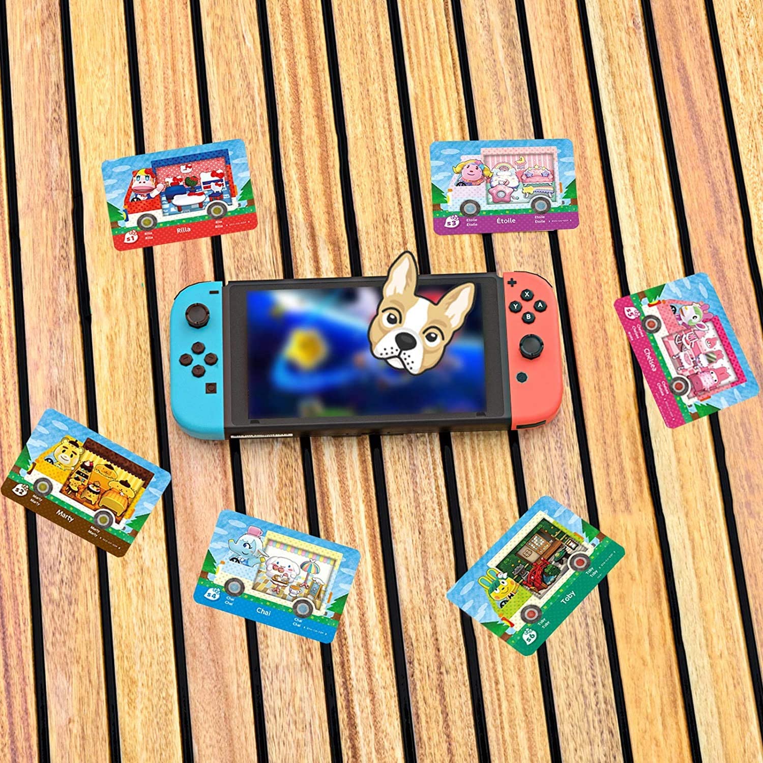 6Pcs Sanrio Animal Crossing Amiibo Card,Compatible Switch Games New Horizons stand Card(45*45mm)
