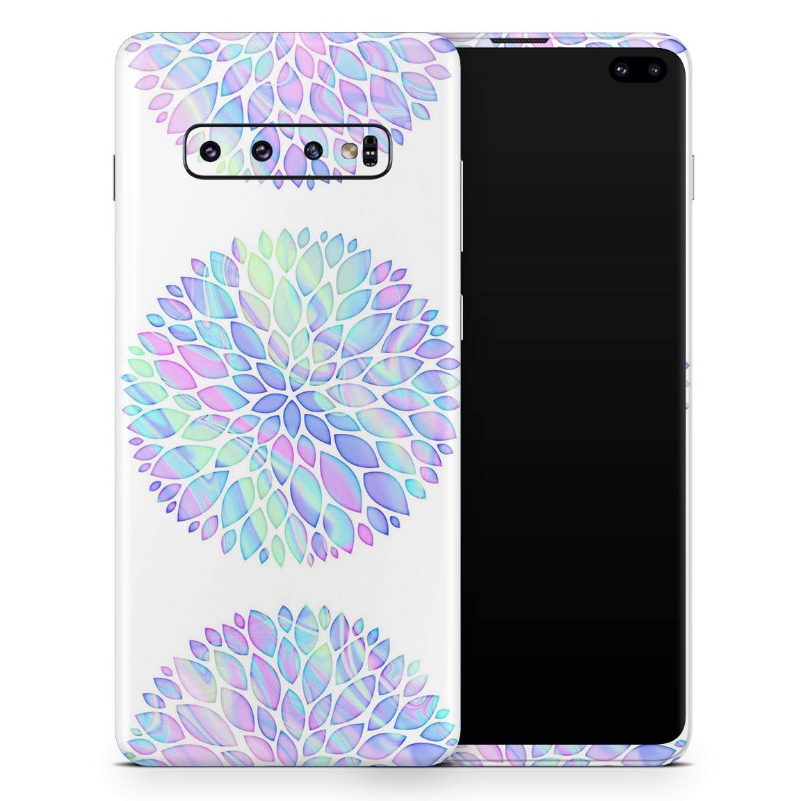 DesignSkinz Iridescent Dahlia v5 Protective Vinyl Decal Wrap Skin Cover Compatible with The Samsung Galaxy S20 (Screen Trim & Back Glass Skin)