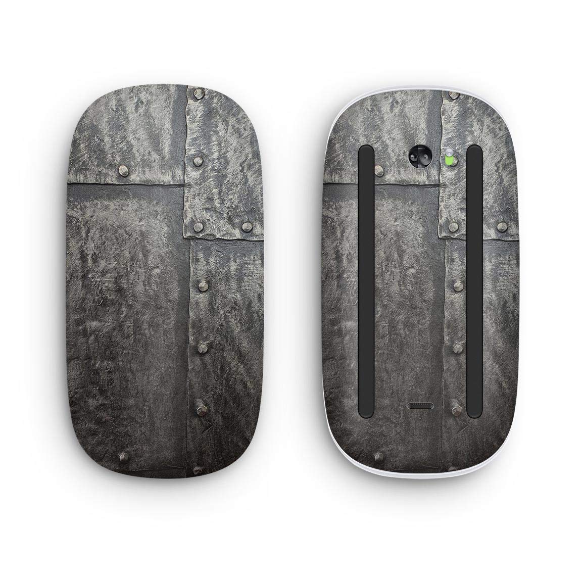 Design Skinz Bolted Steel Plates Vinyl Decal Compatible with The Apple Magic Mouse 2 (Wireless, Rechargable) with Multi-Touch Surface