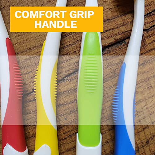 cladent Gold Nano Toothbrush Soft Toothbrushes for Adults, Double Layered Soft Bristle Toothbrush,BPA Free,Travel Toothbrush,Toothbrush Bulk,4 Colors,6 Count (6 Count)