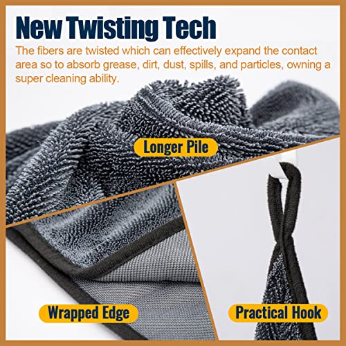 Airlab Microfiber Towels for Cars Drying Extra Large Super Absorbent Cleaning Cloth Auto Detailing Ultra Soft, Lint-Free, Streak-Free 600GSM, 24'' x 35'', 1 Pack