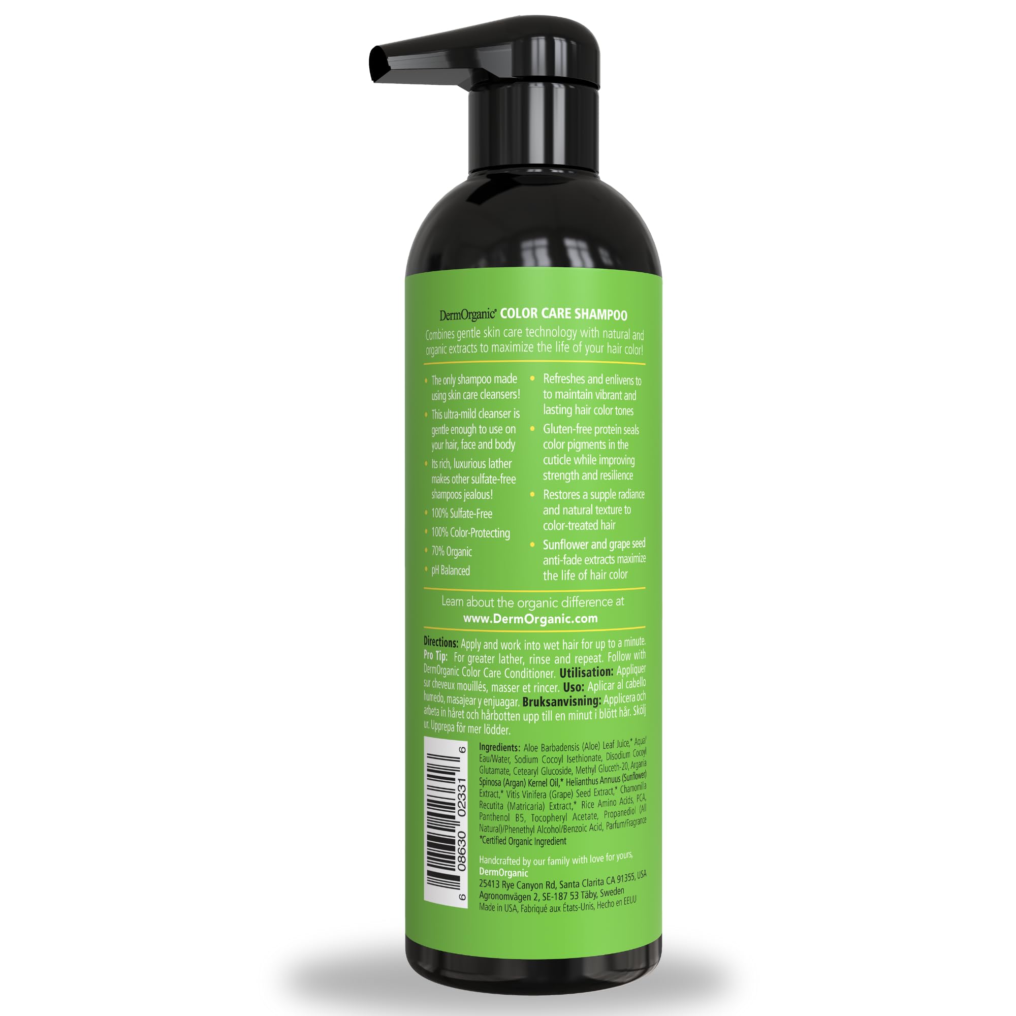 DermOrganic Color Care with Sunflower Anti-Fade Extract - Sulfate-Free - SHAMPOO 17 fl.oz
