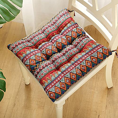 1PC/2PCS Kitchen Chair Pads, Comfortable Cotton Square Seat Cushions with Straps for Garden, Kitchen, Dining Room, Living Room, Patio