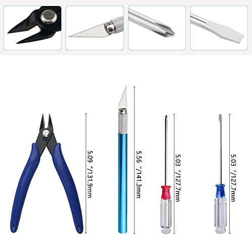 WMYCONGCONG 22 PCS Gundam Model Tools Kit Modeler Basic Tools Craft Set for Car Airplane Model Building Repairing and Fixing