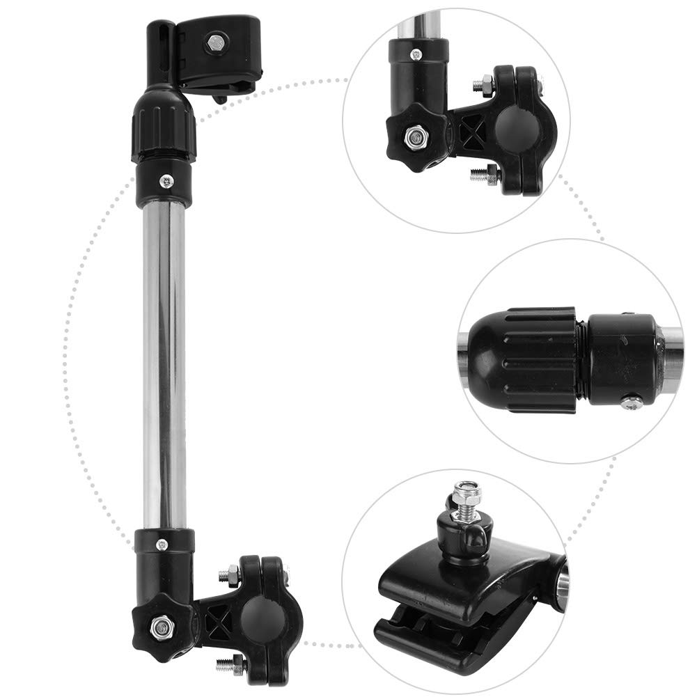 Keenso Umbrella Stand, Baby Stroller MBC Umbrella Stand Pram Retractable Umbrella Holder Stainless Steel and Spare Parts