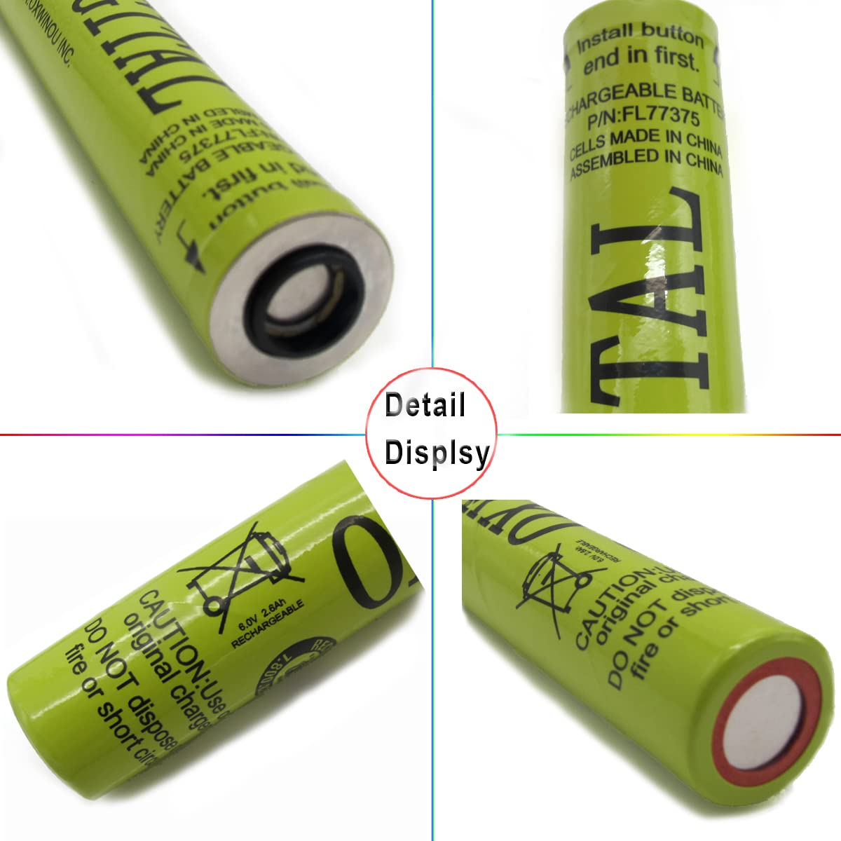 6V NIMH 2600mAh Rechargeable Flashlight Battery Compatible with Streamlight SL20X-LED 77375 77175 Rechargeable NiMH Battery Stick for SL-20XP Flashlights OXWINOU Digital Battery 1-Pack