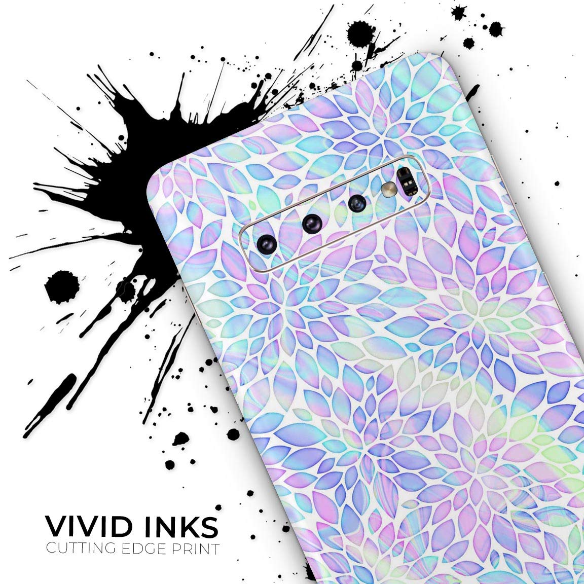 DesignSkinz Iridescent Dahlia v3 Protective Vinyl Decal Wrap Skin Cover Compatible with The Samsung Galaxy S20 (Screen Trim & Back Glass Skin)
