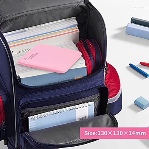 Mask Storage Case Portable Mask Case Masks Organizer for Recyclable, Dust Mask Storage Box for Pollution Prevention 1 Pack (Pink)