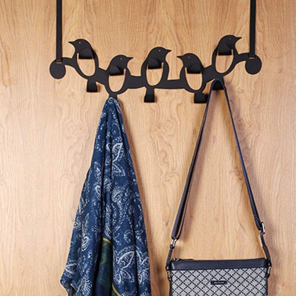 JJZXD Modern, Unique, Space-Saving Hanger with 5-Hooks for Hanging Coats, Scarves, Purses and More