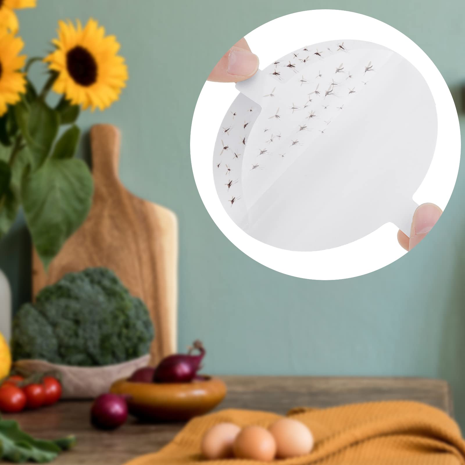 24 Pcs 2 Layers Refill Glue Boards 4.3 Inches Fly Glue Boards Mosquito Trap Glue Board Sticky Refillable Glue Board, Suitable for Most Mosquito Lamps
