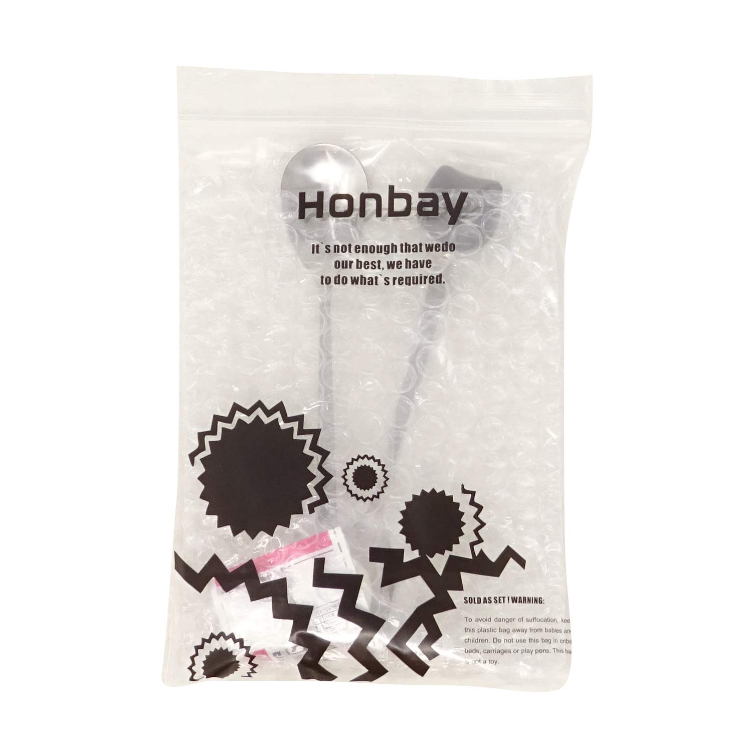 Honbay 2PCS Cute Cat Spoon Stainless Steel Tea Spoon Coffee Spoon Sugar Spoon for Cat Mug, Black and White